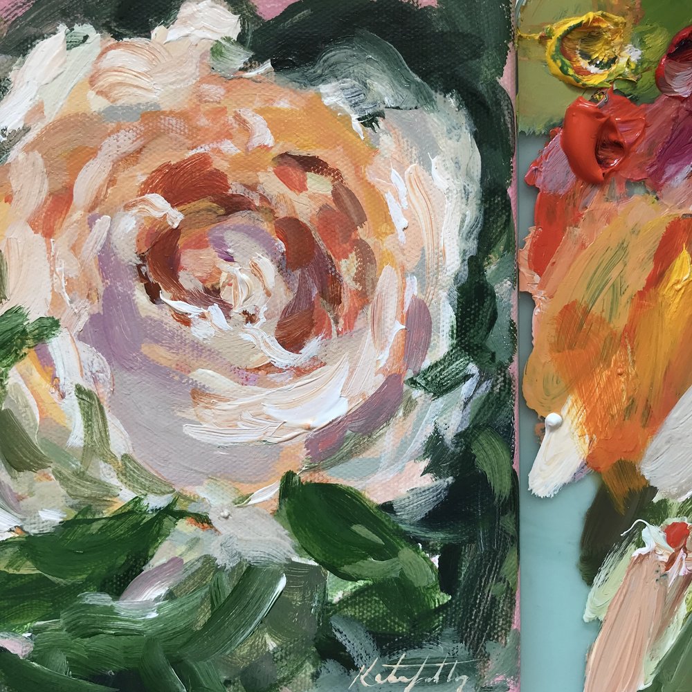 Painting Tutorial Acrylic Peony Flower Techniques Katie Jobling | Best ...