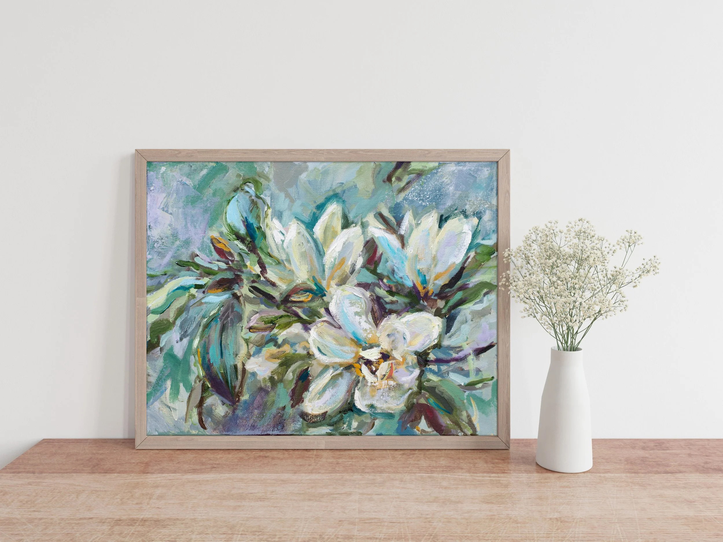 Floral Print Art "Quiet Romance" Rose Flowers Art, Botanical Art Print ...
