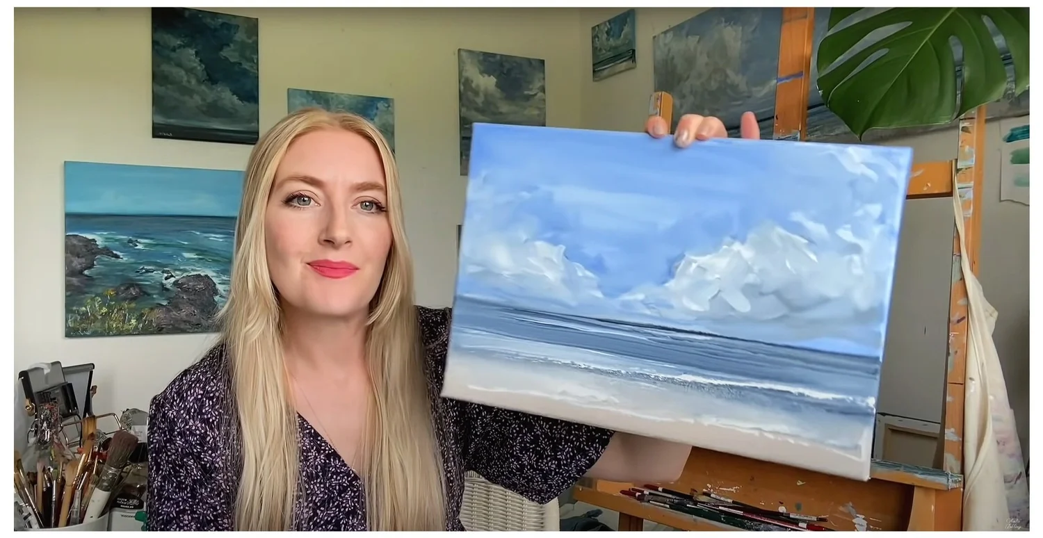 Acrylic Seascape Painting: A Two-Color Technique Tutorial — Katie Jobling
