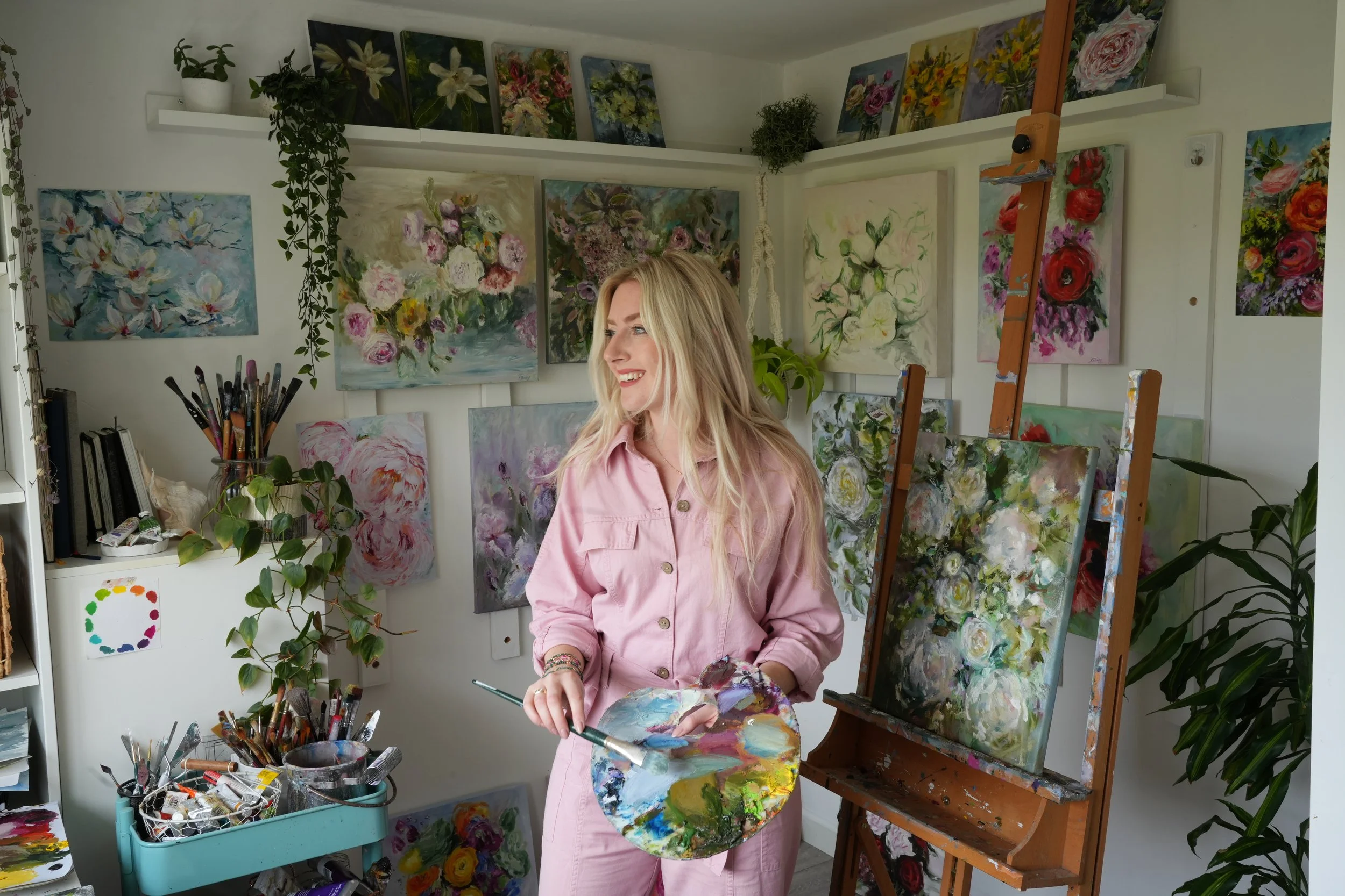 Painting Roses Made Easy 🌹 [Step-by-Step Acrylic Art Tutorial] — Katie ...