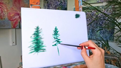 Step-by-Step Guide: Mastering Tree Painting using 3 Brushes [Perfect ...