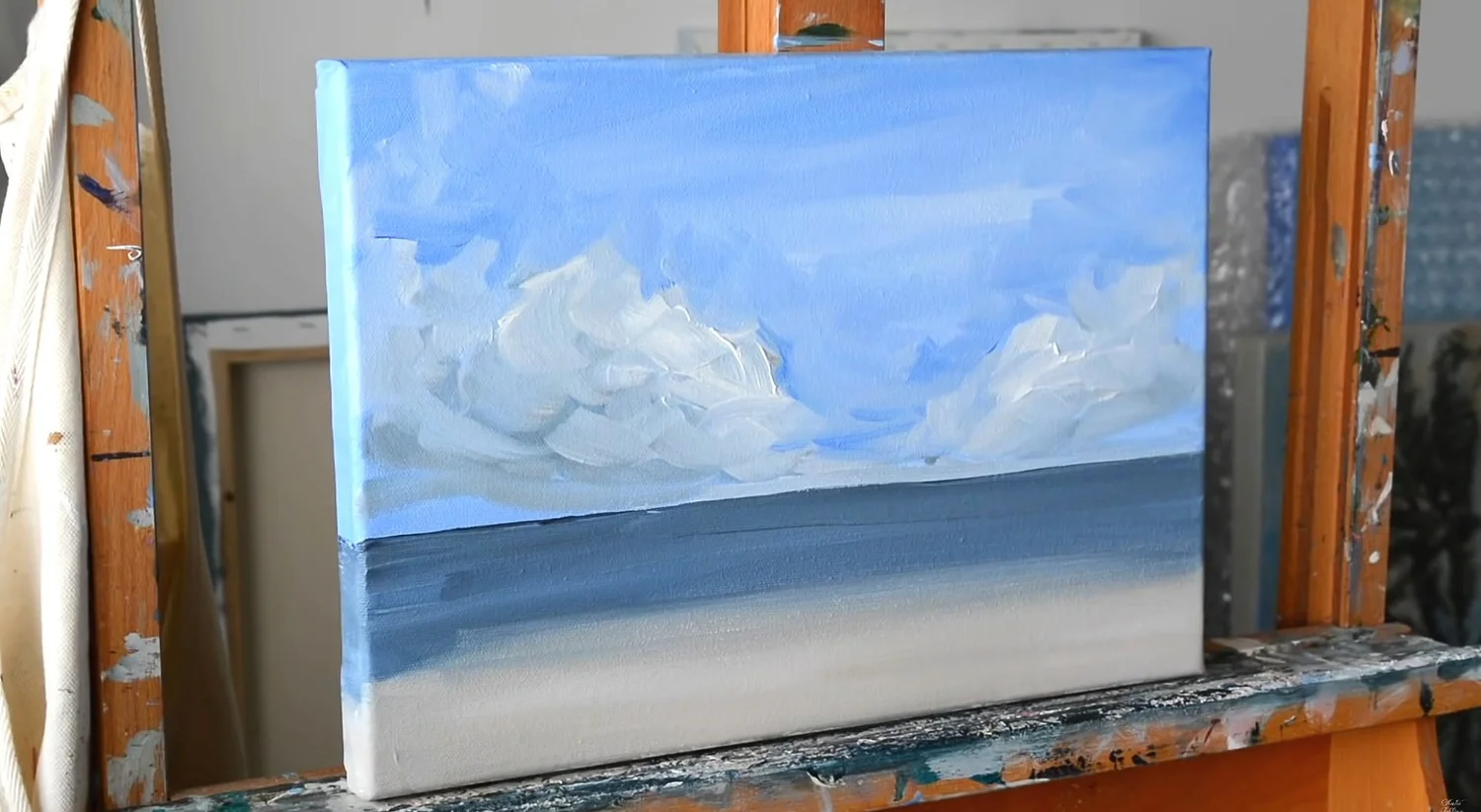 Acrylic Seascape Painting: A Two-Color Technique Tutorial — Katie Jobling
