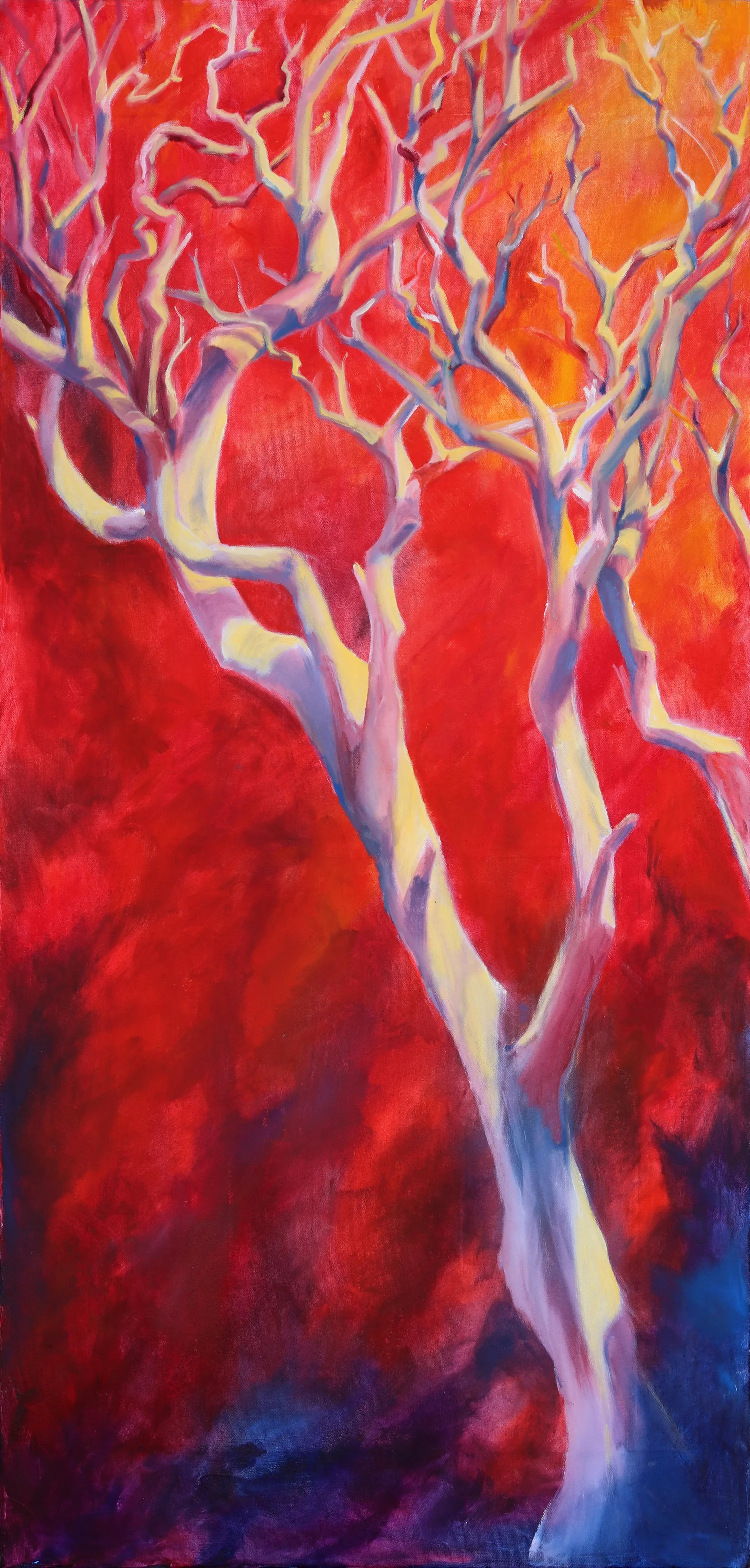 Tree On Fire Painting