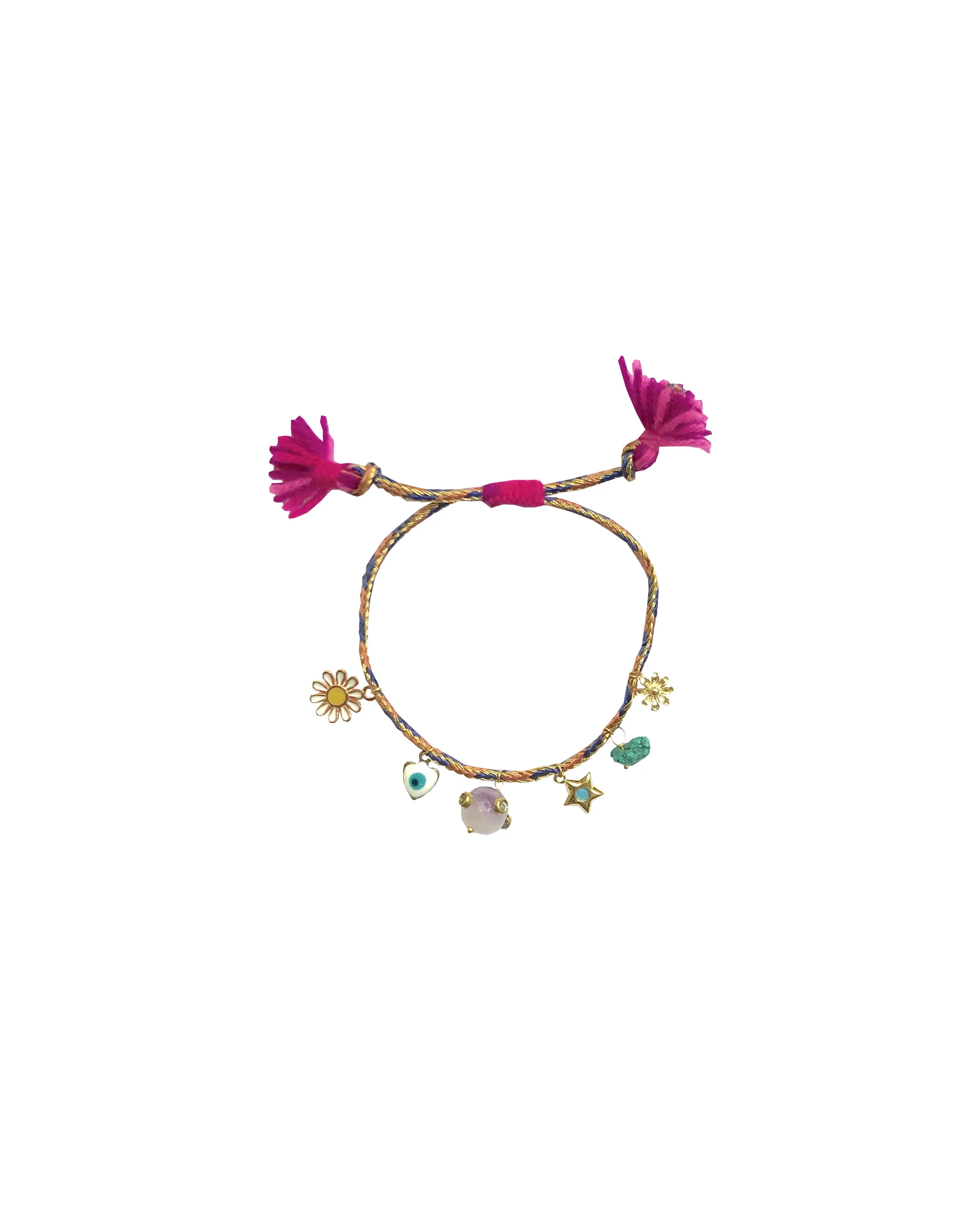 Bracelet tissé Love orange&mint — Monoki