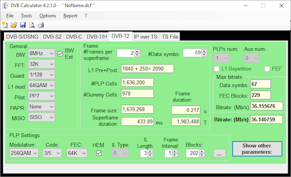 DVB Calculator | Ripcord Designs