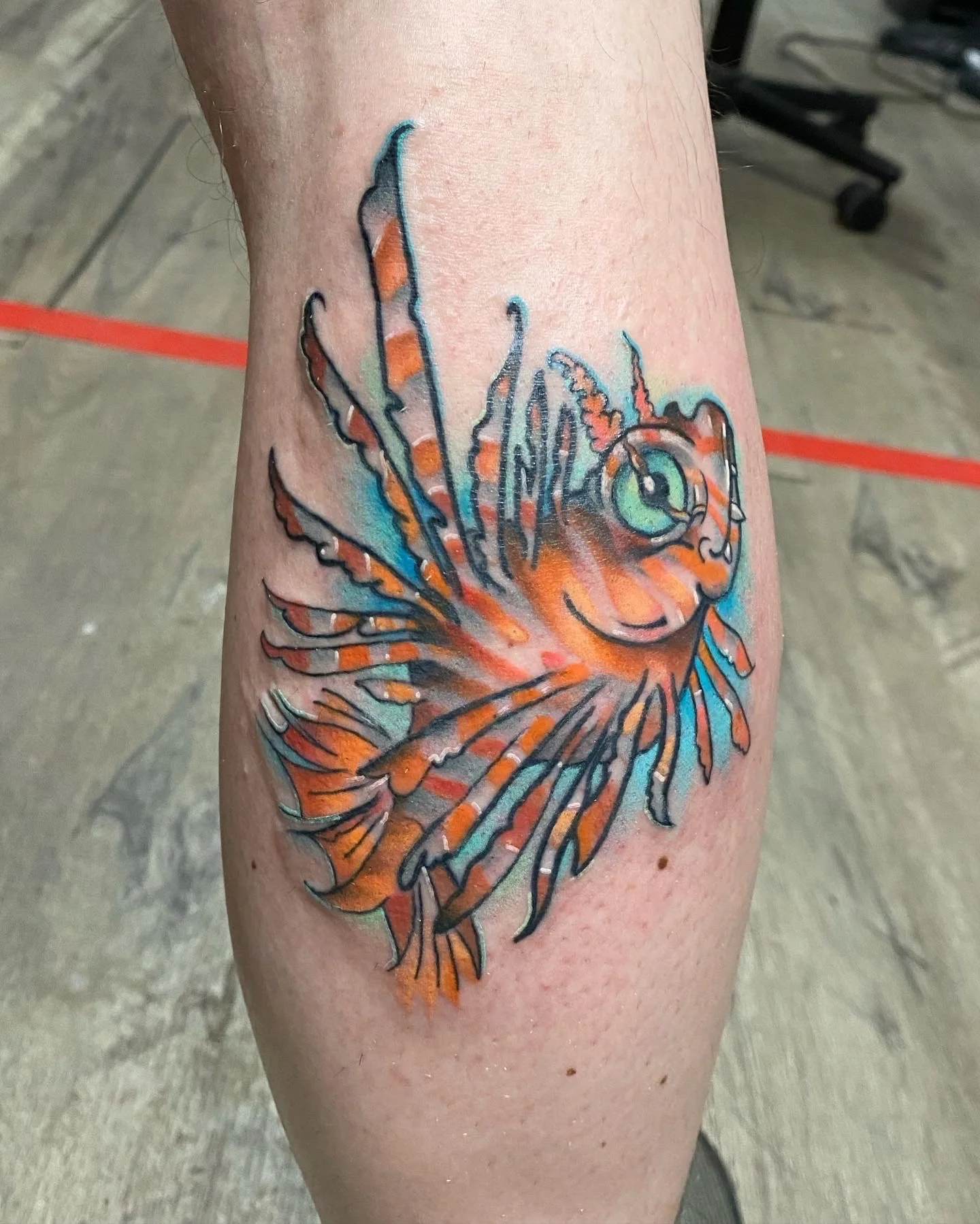 Traditional Lionfish Tattoo