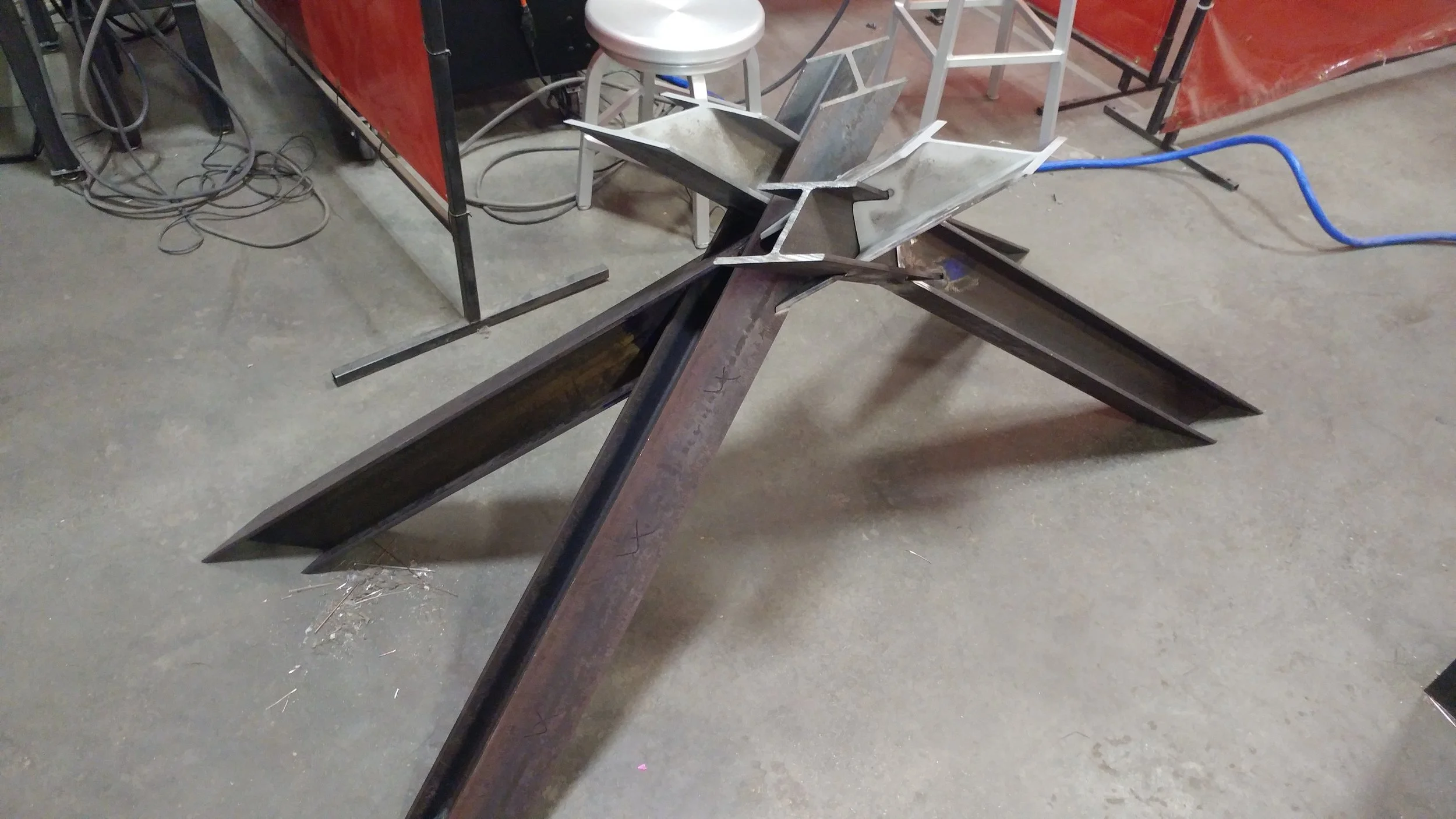 Steel Beam Slab Table — Never Stop Building - Crafting Wood with ...