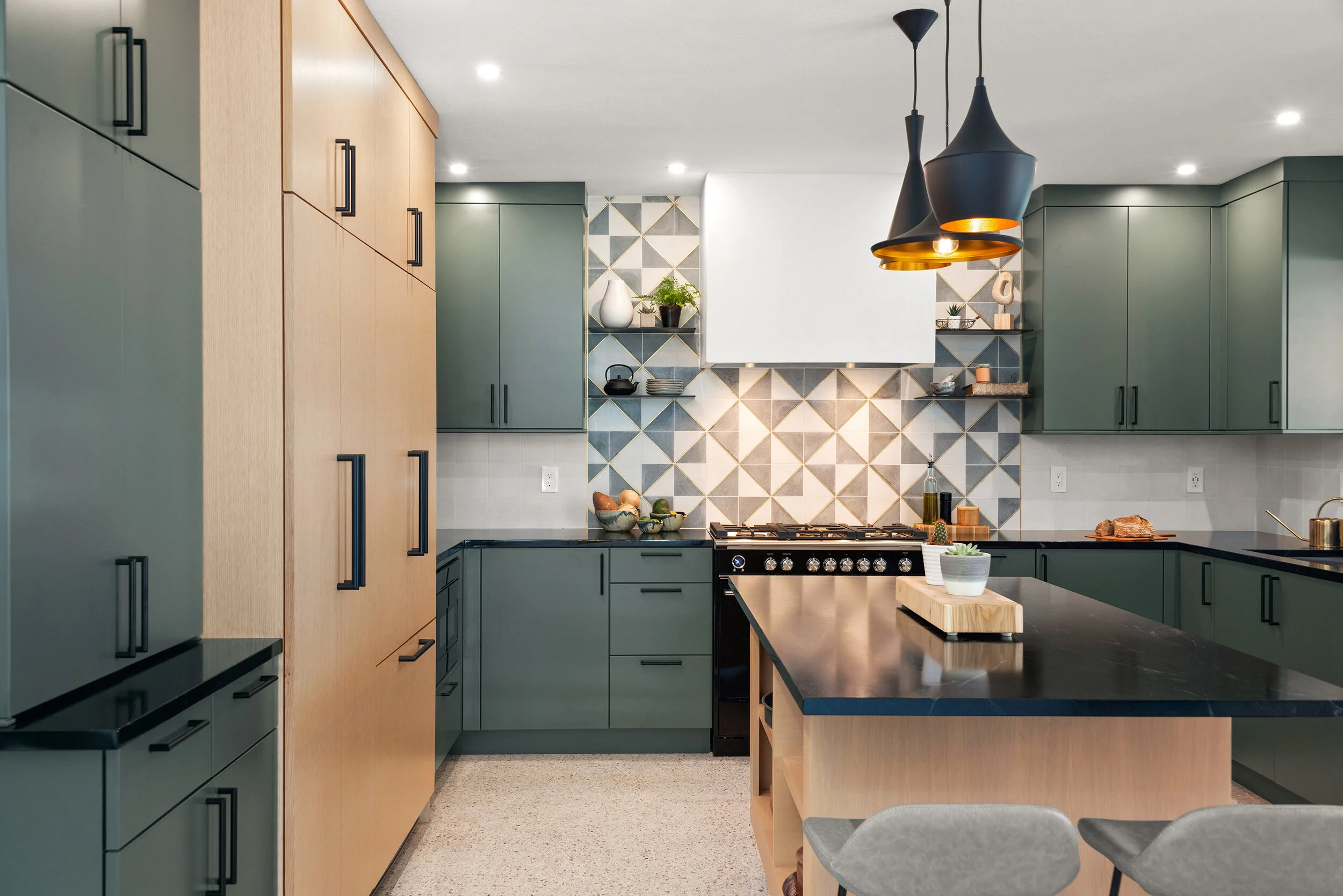 Green and Oak Mid Mod | Bee Studios