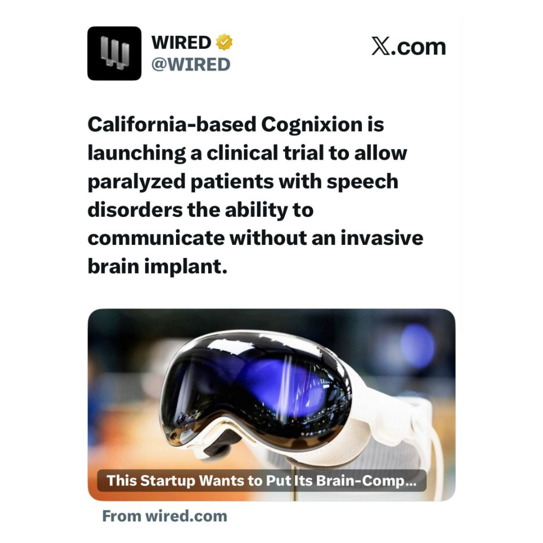 Clinical Trial News: Cognixion + Apple Vision Pro — Cognixion®