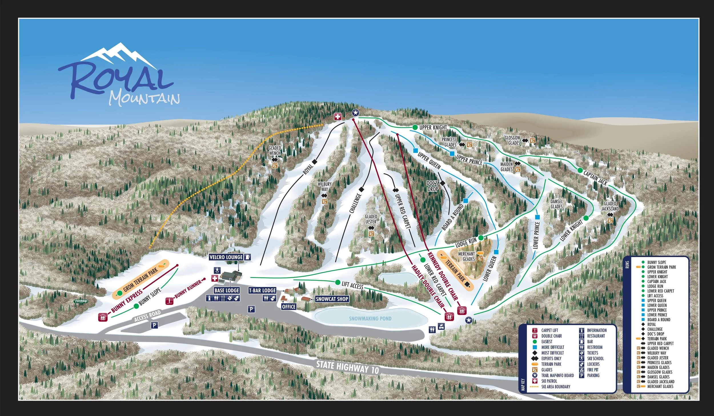 Trail map/Stats — Royal Mountain Ski Area