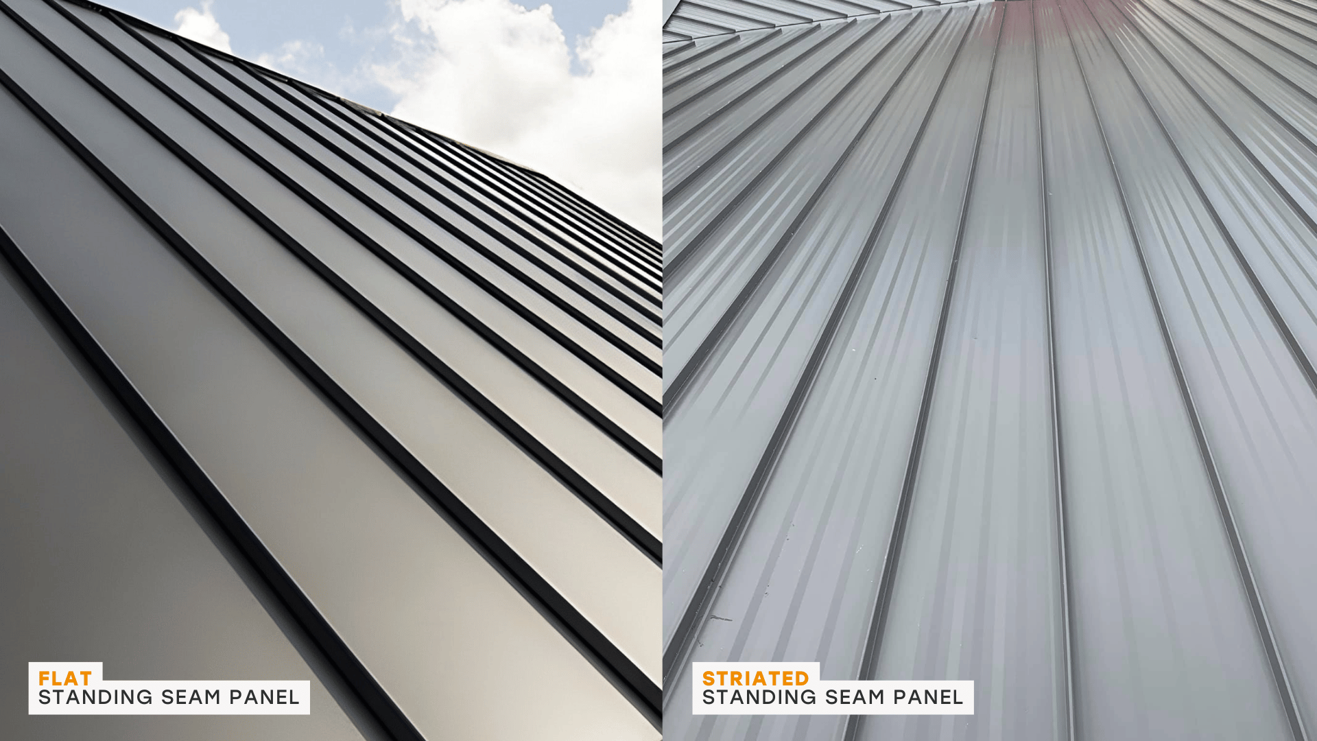 Flat vs. Striated Standing Seam Panels — Metroll