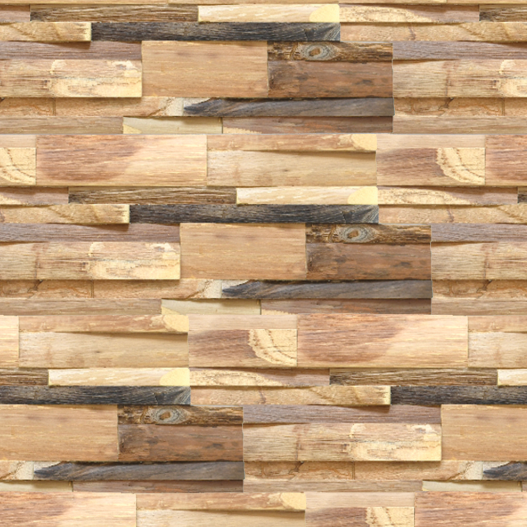 Barkwood Natural — Stacked Wood Walls