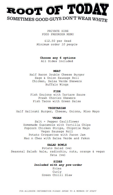 VEGAN JUNKFOOD & PUB CLASSICS WITH SUSTAINABLE MEAT OPTIONS — Camden Eye