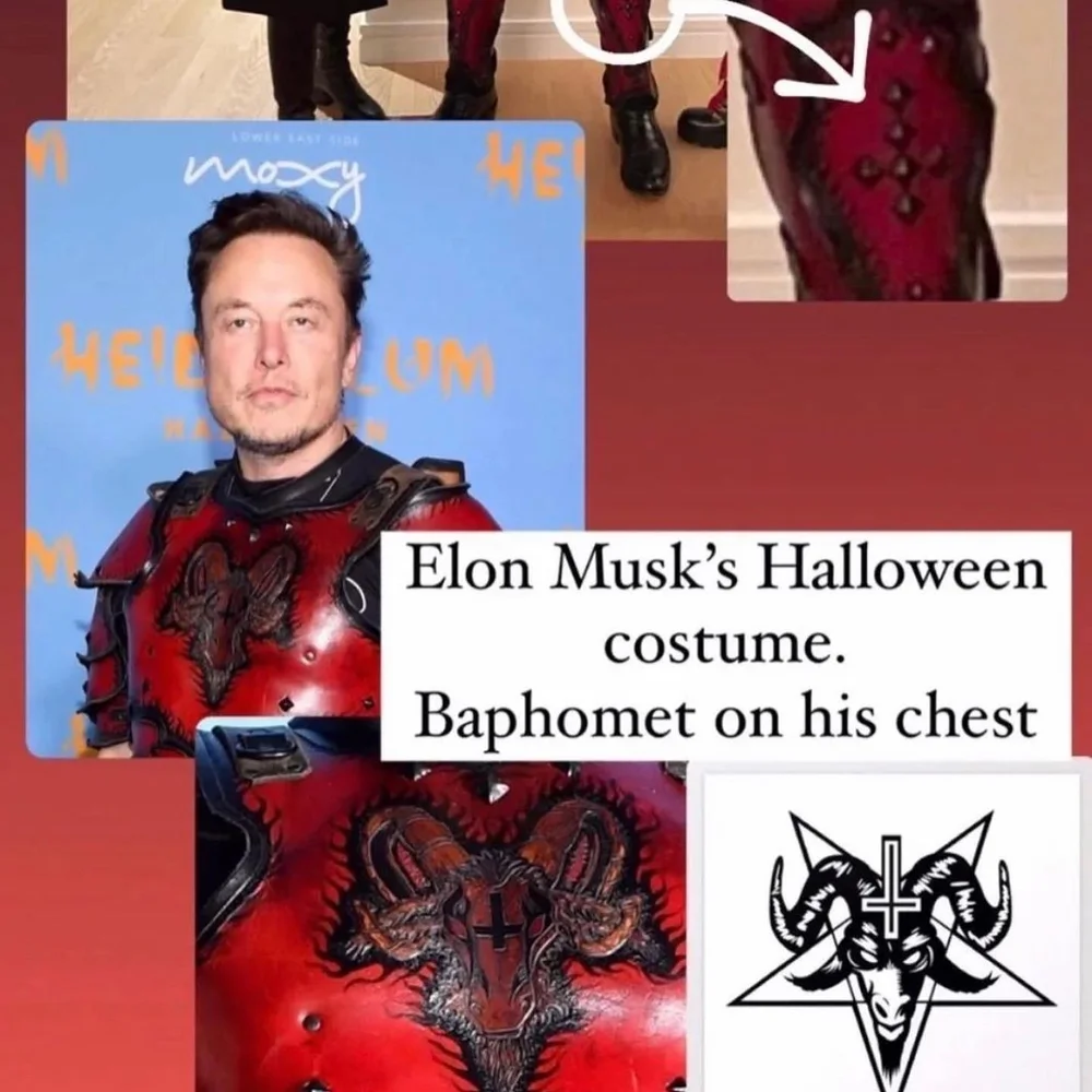 Elon Musk Trolls in Baphomet Warrior Costume For Halloween Party — News ...