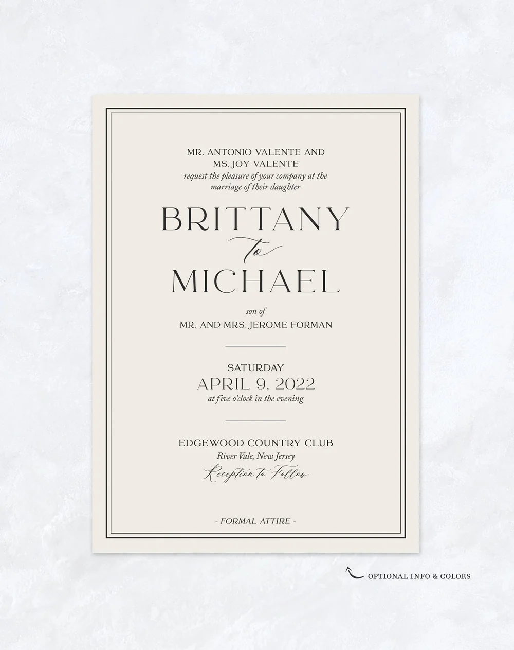 Simple Wedding Invitations