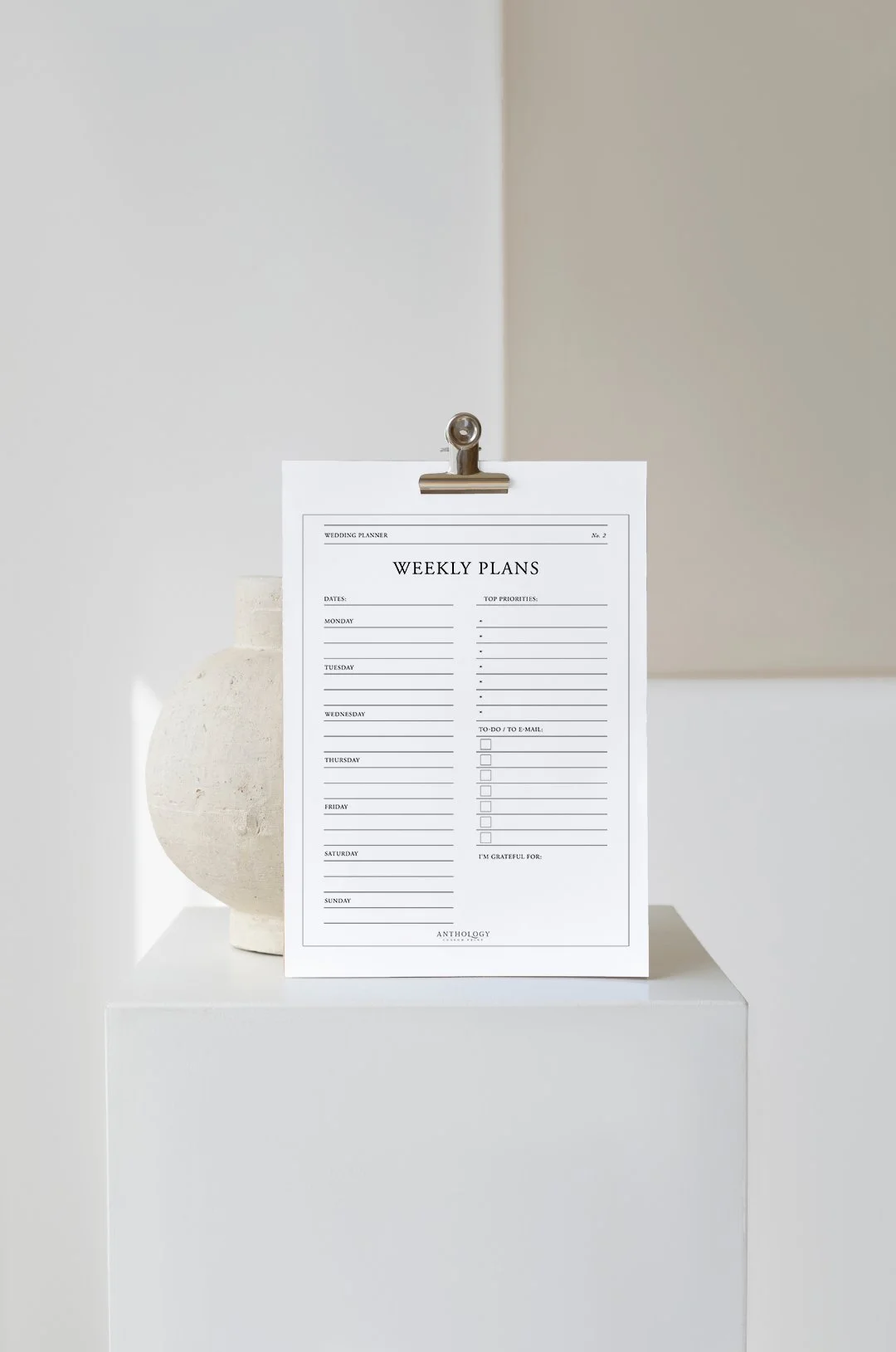 Wedding Planner Printable — Anthology Print