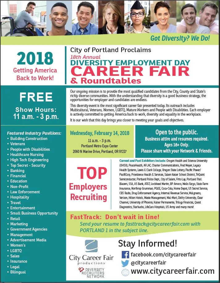 Portland's 18th Annual Diversity Employment Day Career Fair — MHAAO ...