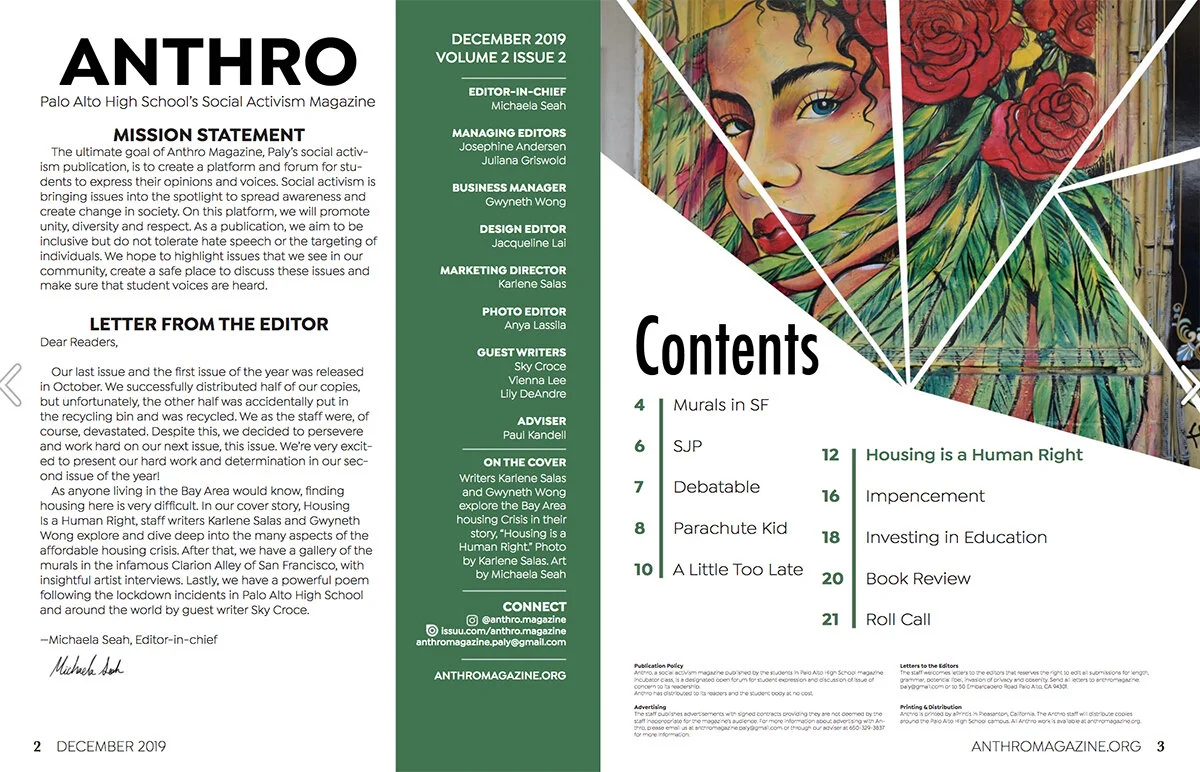 Anthro Magazine, Palo Alto High School's Social Activism Magazine ...