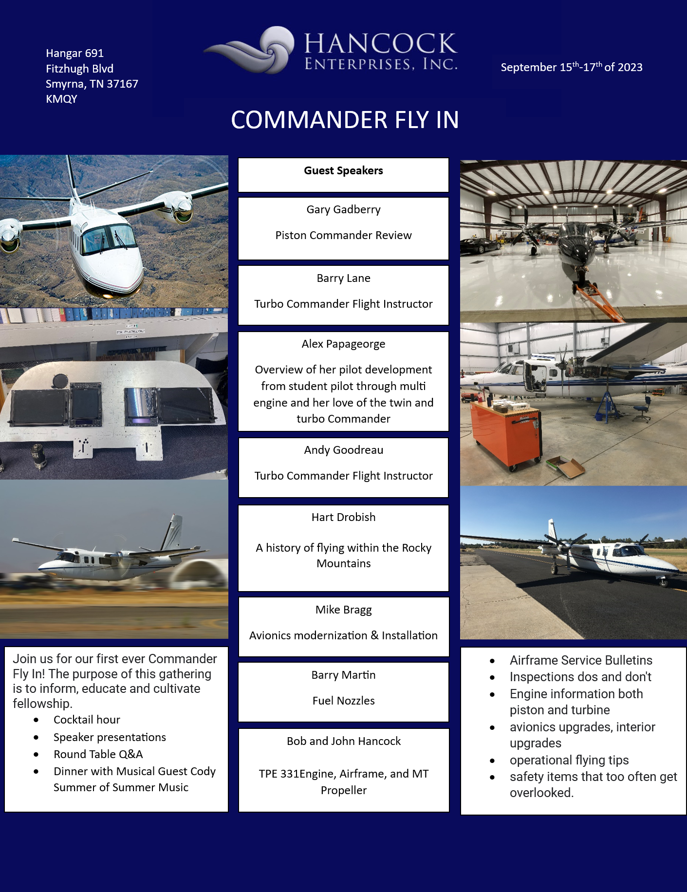 Commander Fly In - Hancock Enterprises Inc.