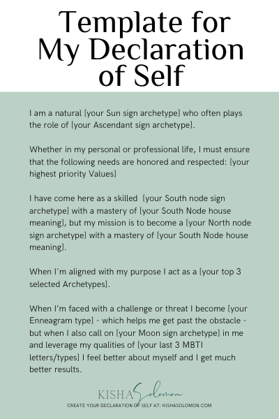 Declaration of Self: How to Create Your Personal Manifesto — Kisha ...