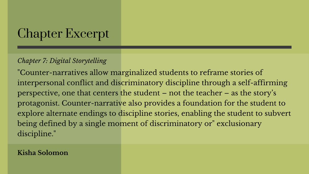 Digital Storytelling & School Discipline — Kisha Solomon | Story ...
