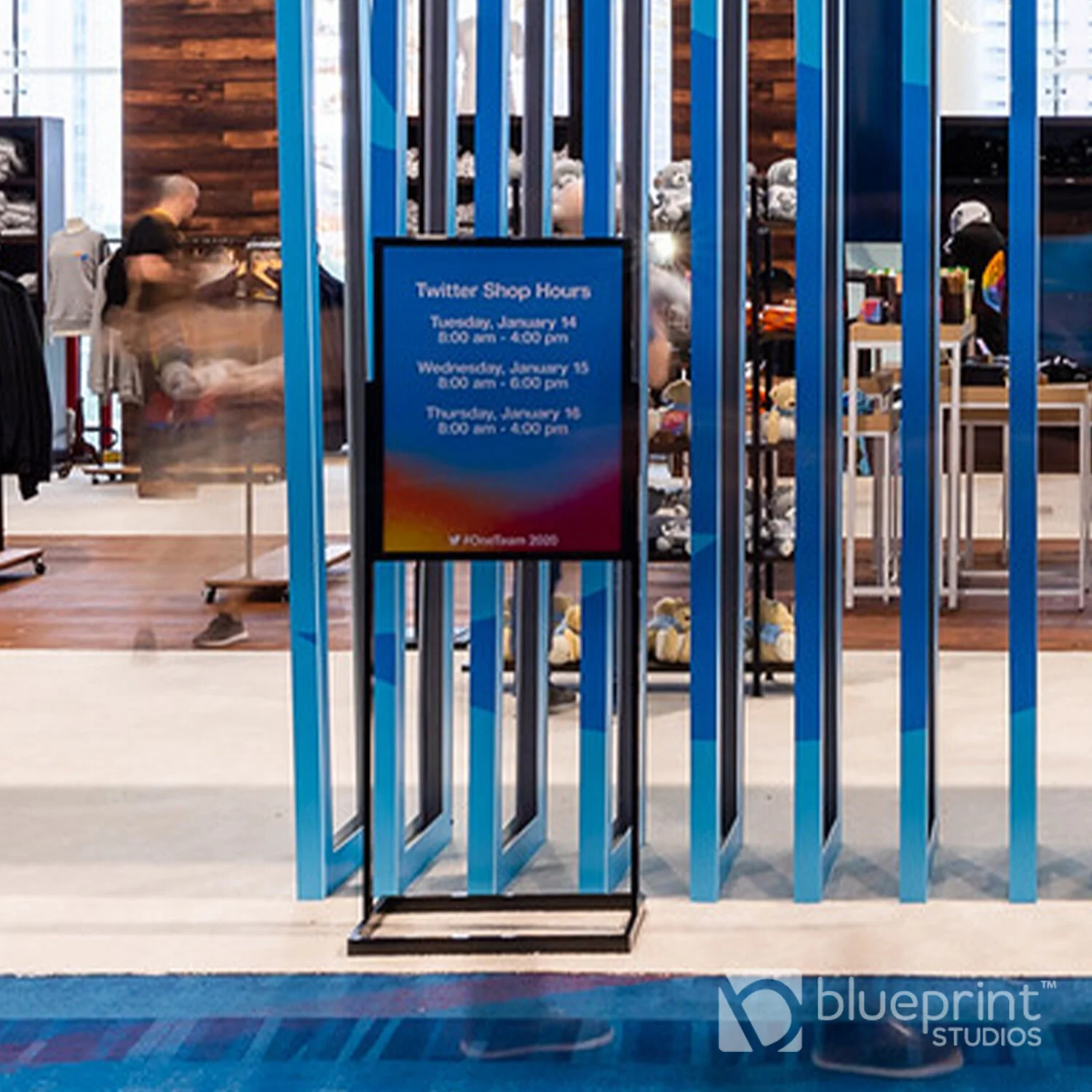 METAL SIGN STAND — BLUEPRINT STUDIOS EVENT RENTALS SAN FRANCISCO BAY AREA