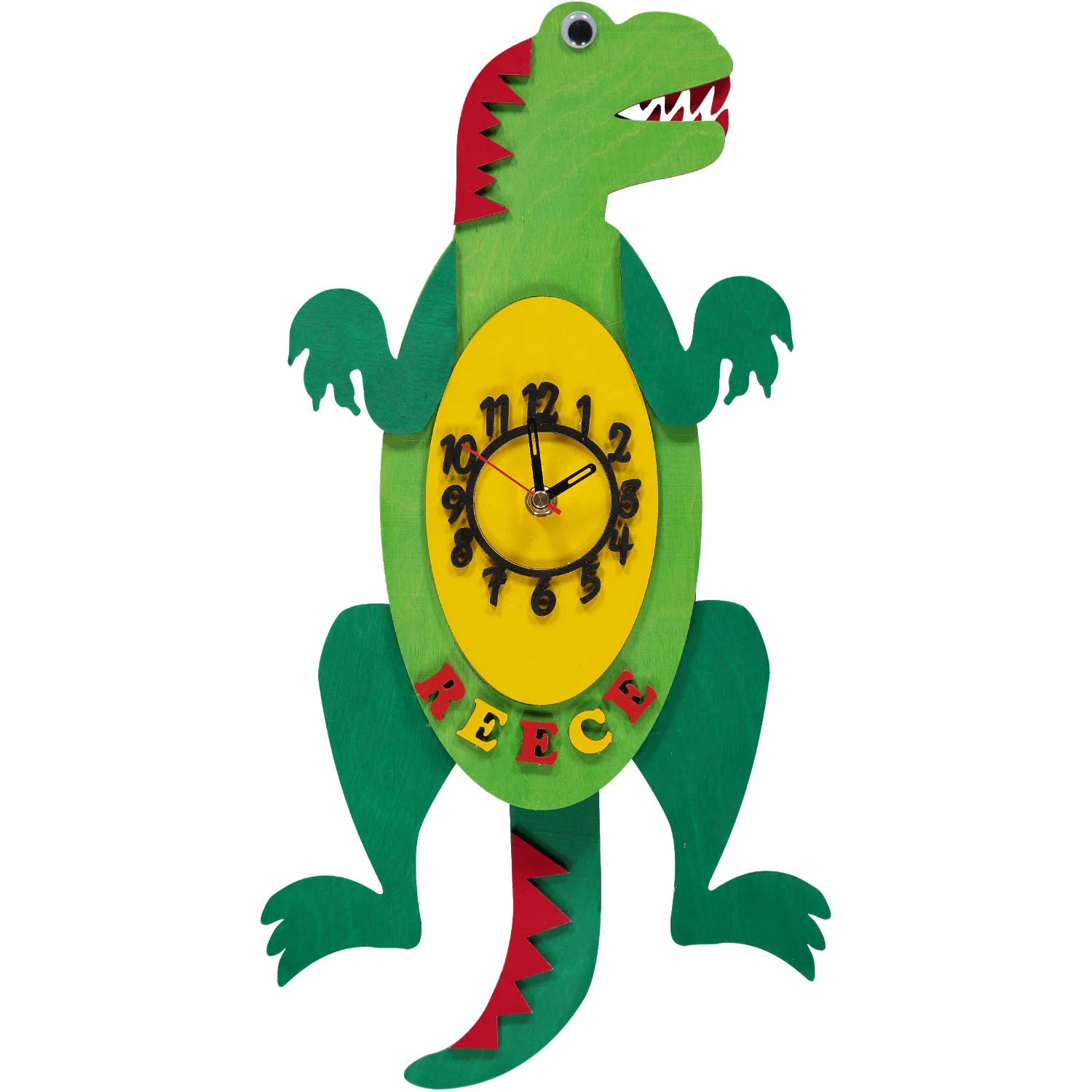 TREX Dinosaur Pendulum Clock — Little Timbers | Handmade Personalised ...