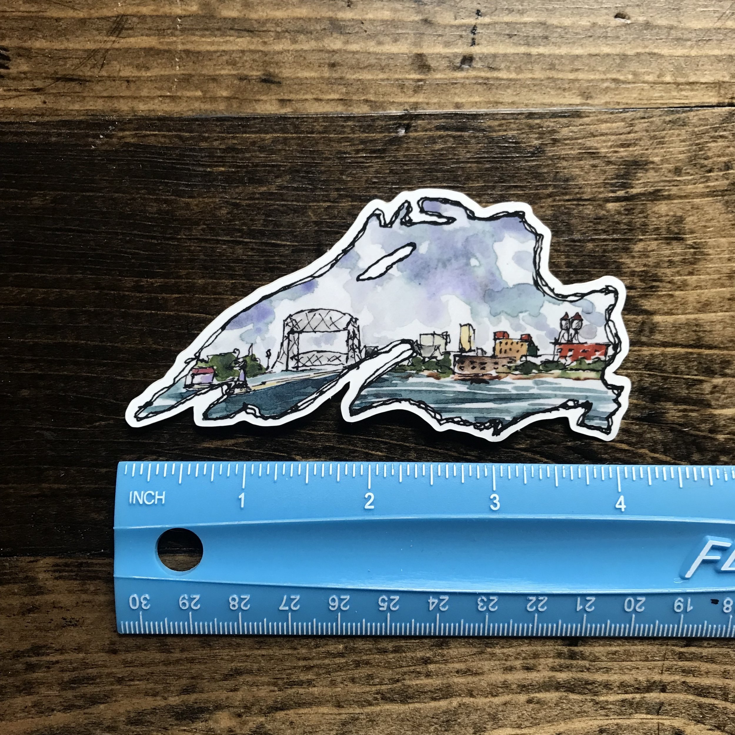 Duluth and Lake Superior, Vinyl Sticker — art by sj nielsen