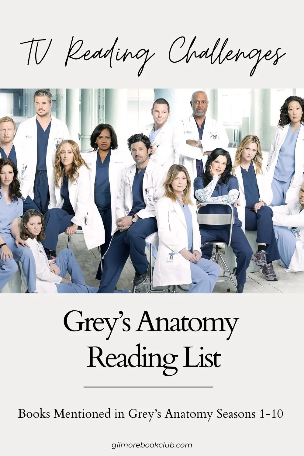 Grey's Anatomy Reading List PDF- FREE — The Gilmore Book Club