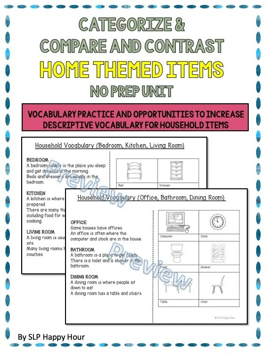 Household Items Vocabulary