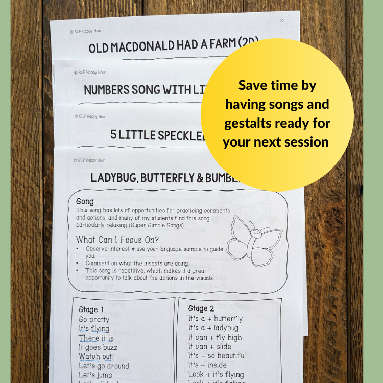 Autism and Songs (Gestalt Language Stages 1-3) — SLP Happy Hour