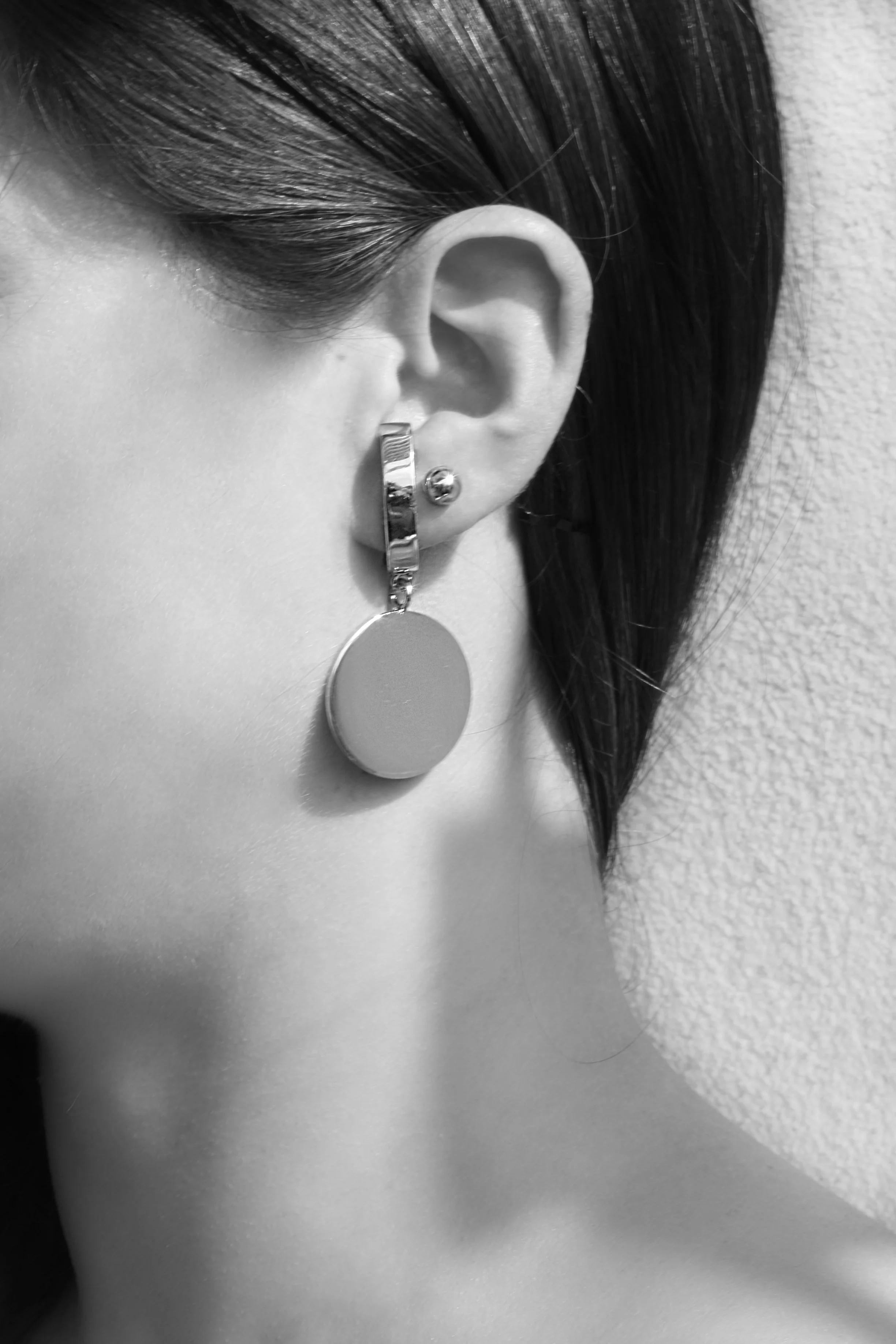 Disc Ear Lobe Hook Earrings — Sorenna Rostampour
