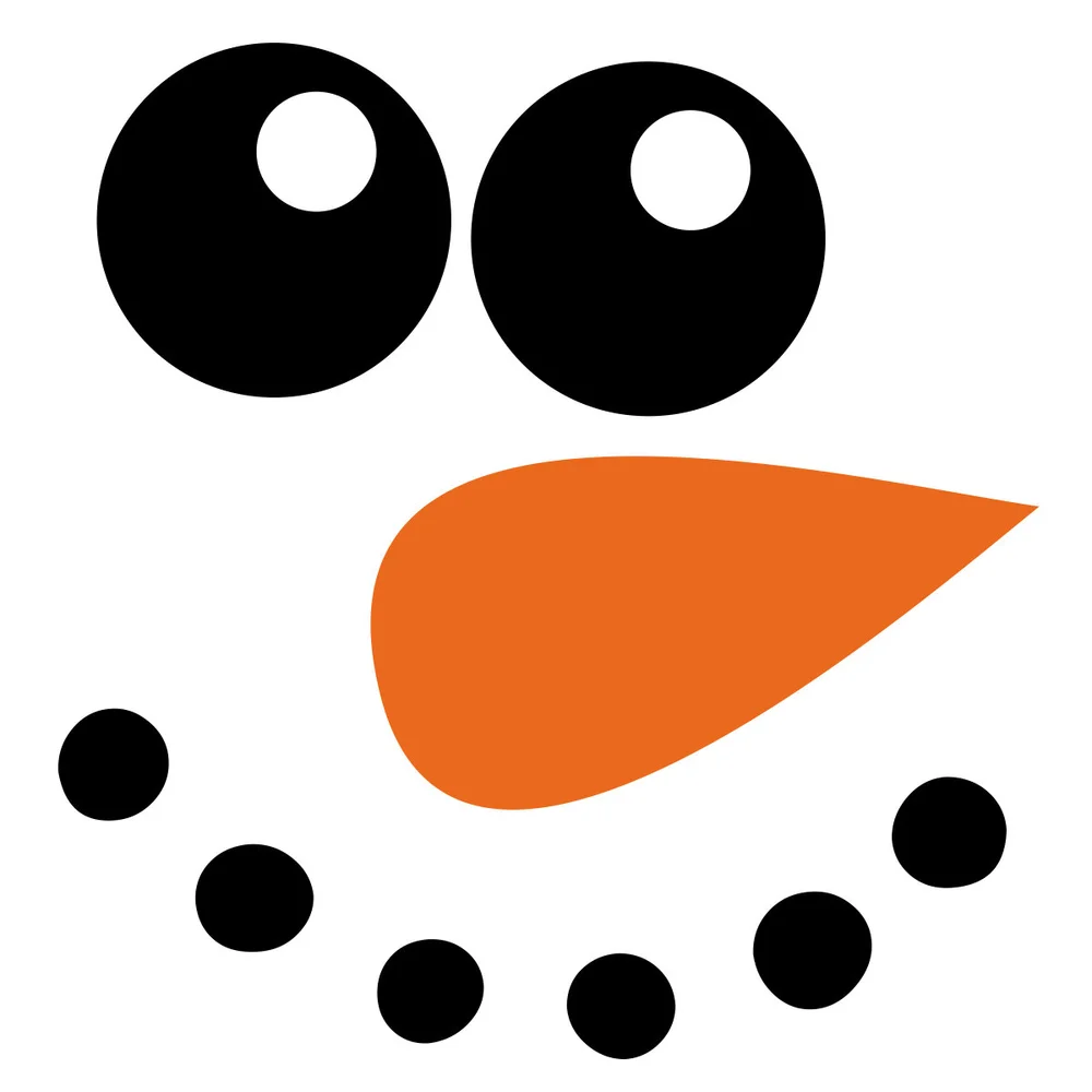 Cartoon Snowman Face