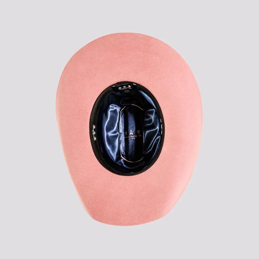 Soft Pink Cattleman Felt Cowgirl Hat * Sparkle Ridge