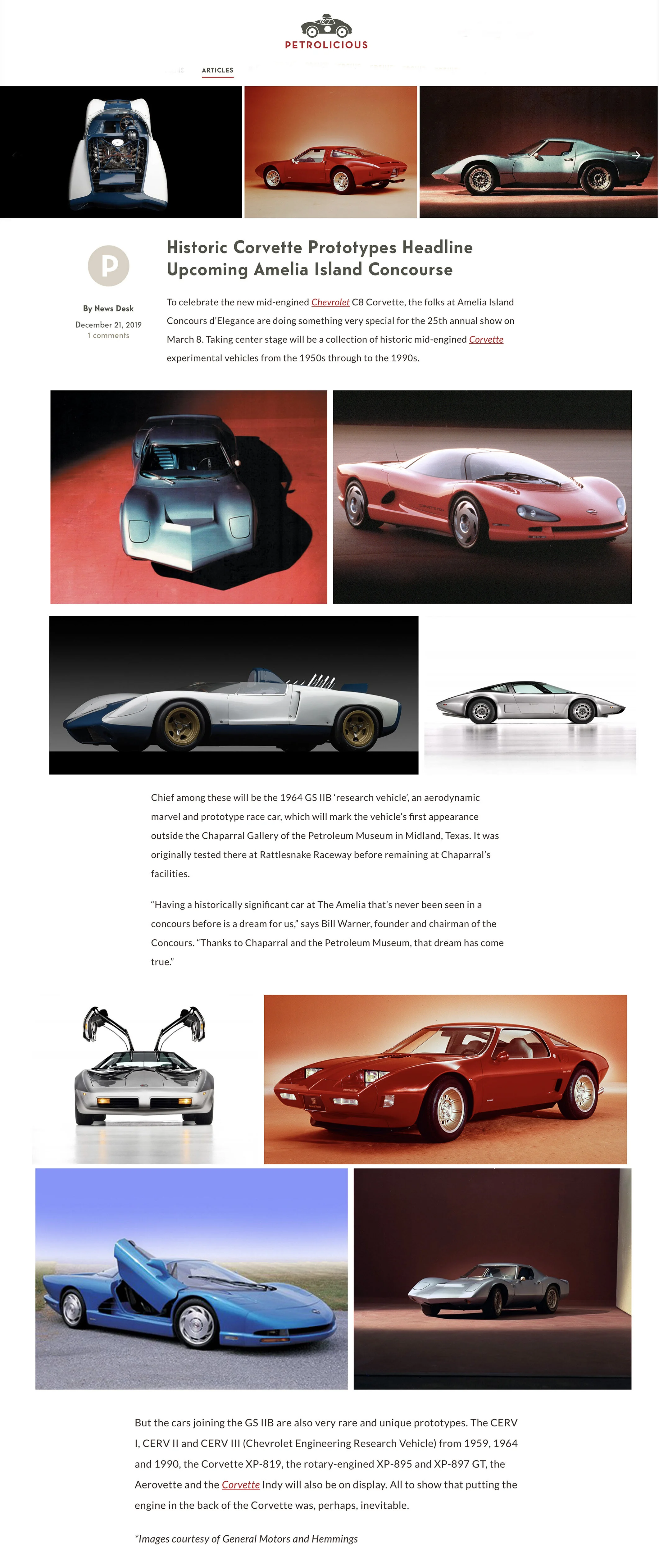 Petrolicious Presents At Amelia Island 2020: Historic Corvette ...