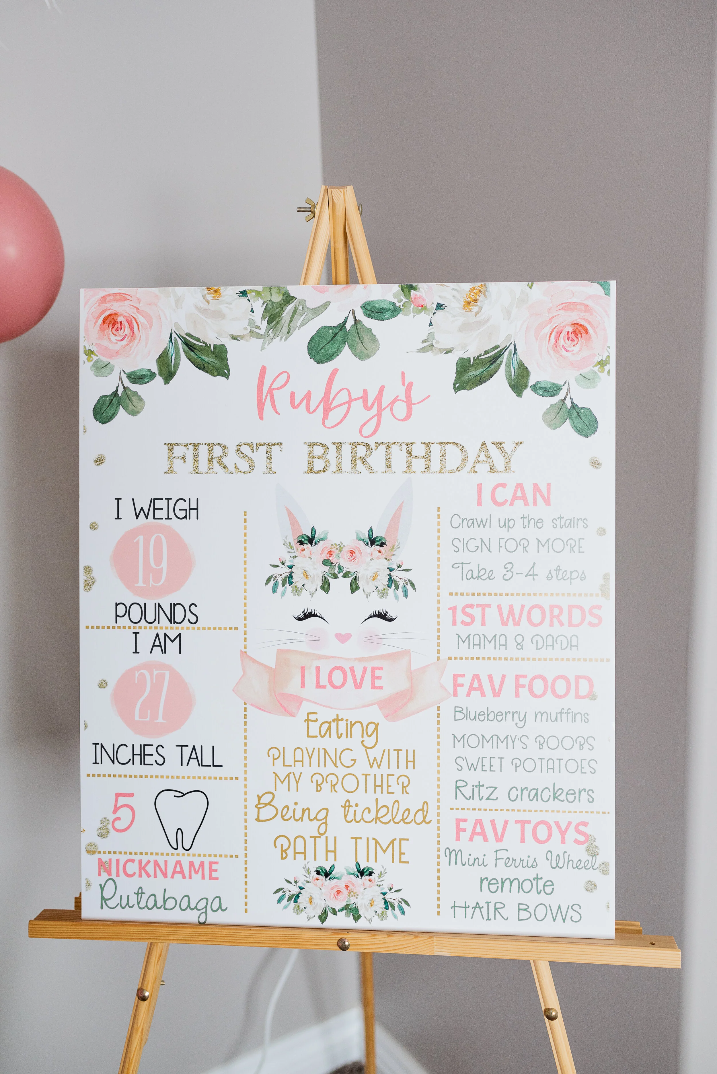 Some BUNNY is ONE! Ruby's 1st Birthday Party — MEGAN THE VEGAN MOM