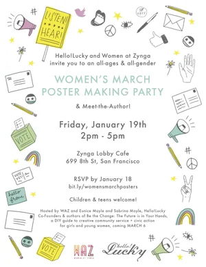 Women's March Poster Making Party — Be The Change