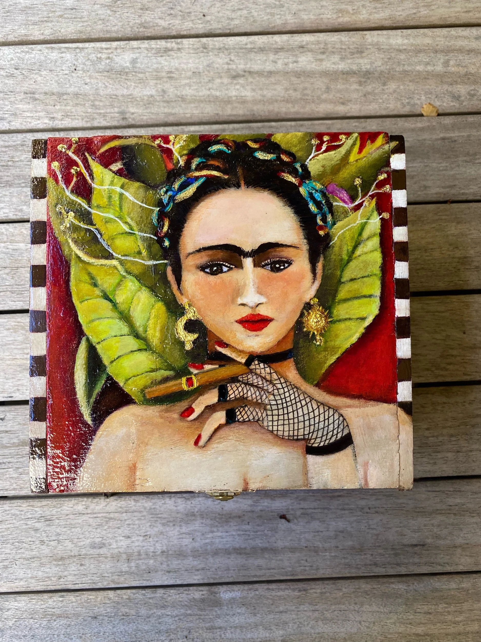 hand-painted cigar boxes — ART BY ISABEL