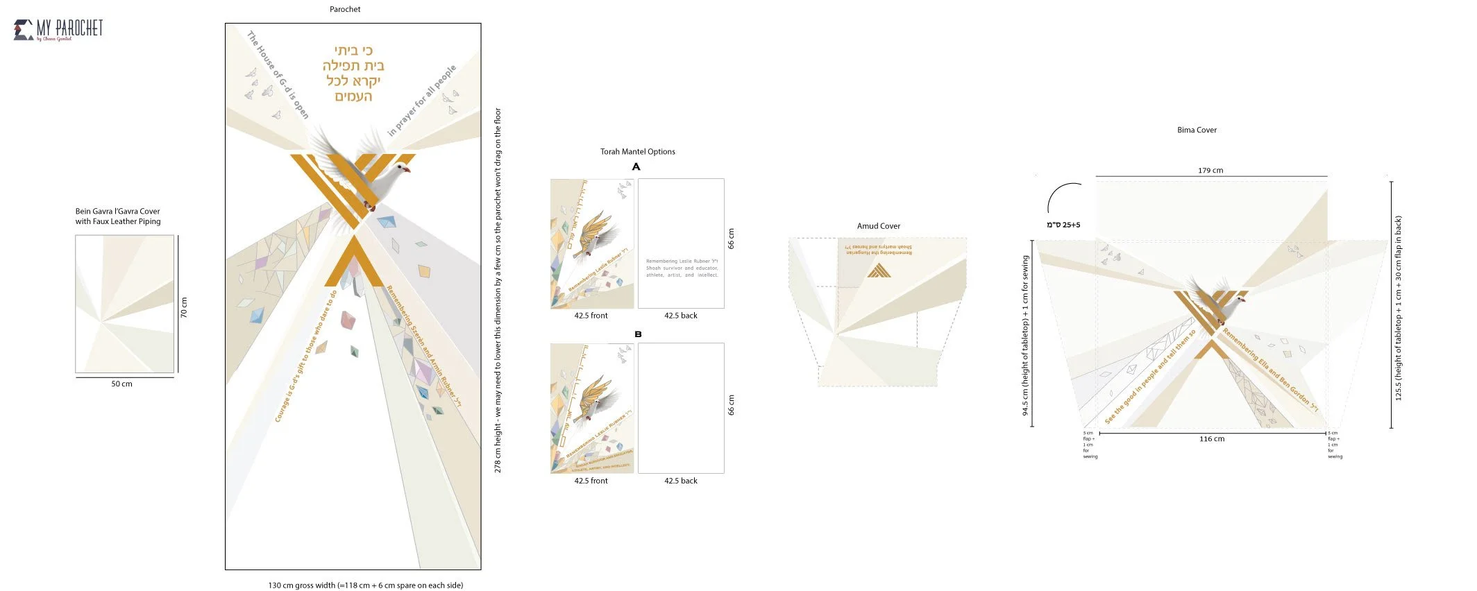 Peaceful Hungarian Parochet — Chana Gamliel