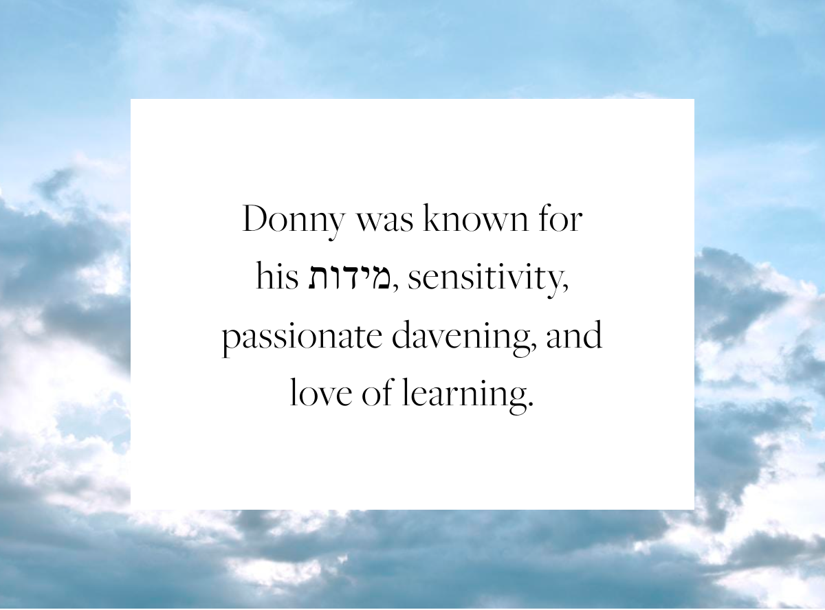 Memorial Parochets in Honor of Donny Morris z"l — Chana Gamliel