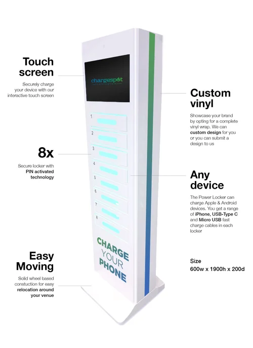 Power Locker - Mobile Phone Charging Lockers - Chargespot UK