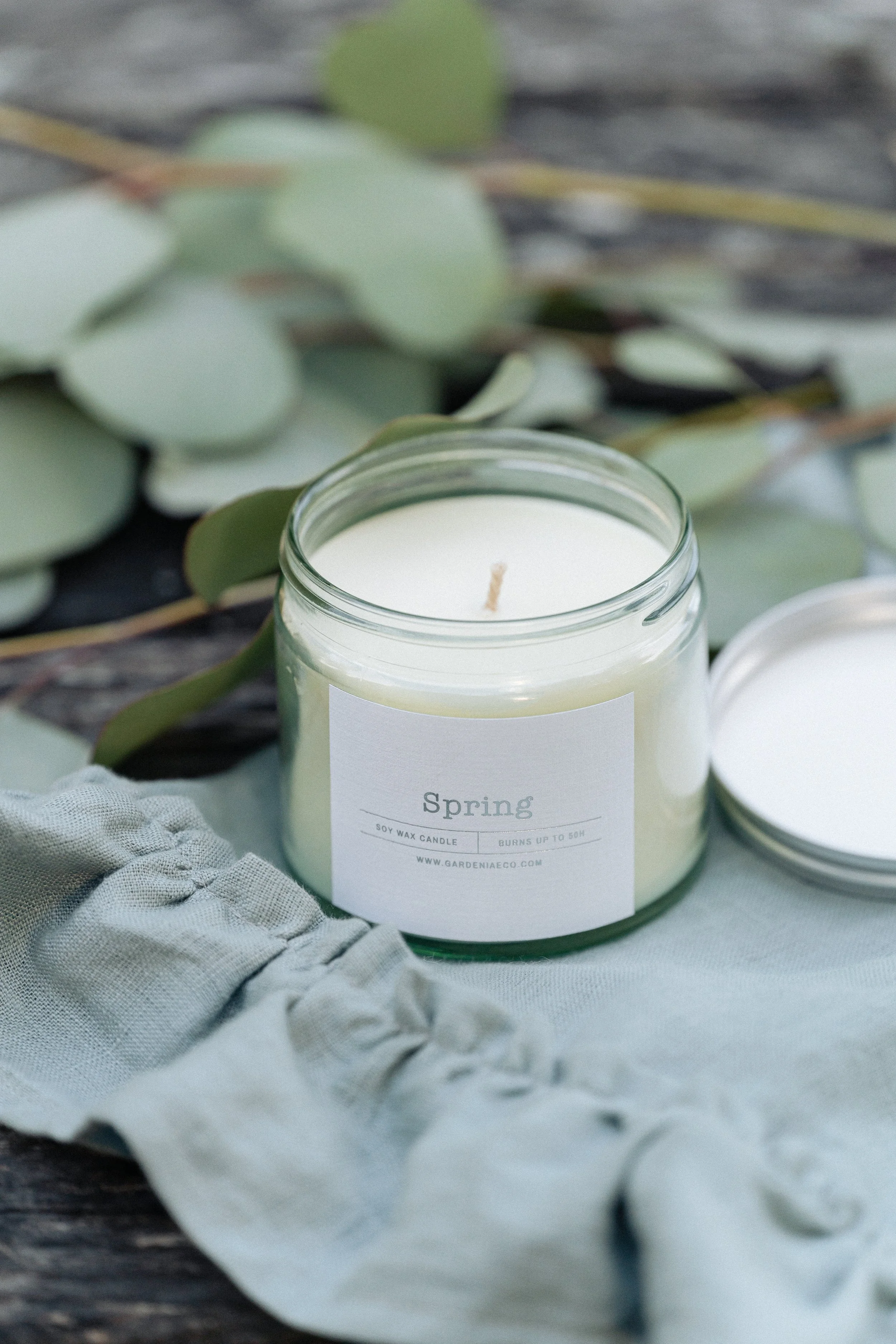 Aromātiskā svece Spring — Gardenia Eco – Sveces no eko sojas un rapšu vaska
