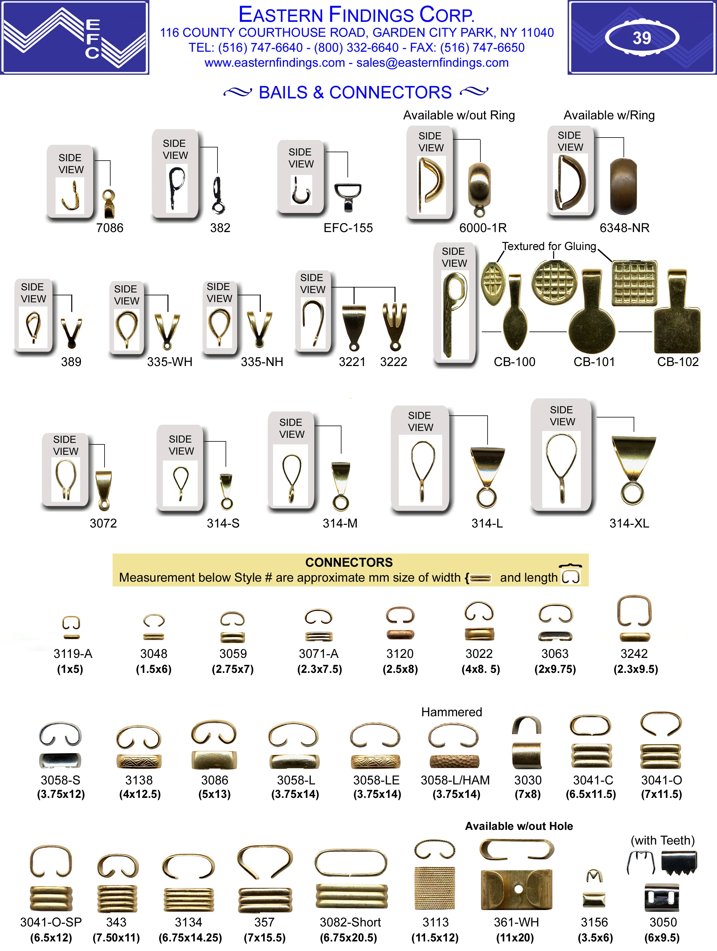 Connectors — EASTERN FINDINGS CORP.