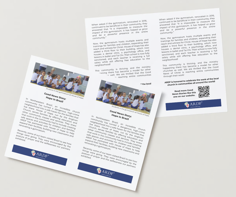 Good News Story: Hope In Brazil — The Anglican Relief and Development Fund