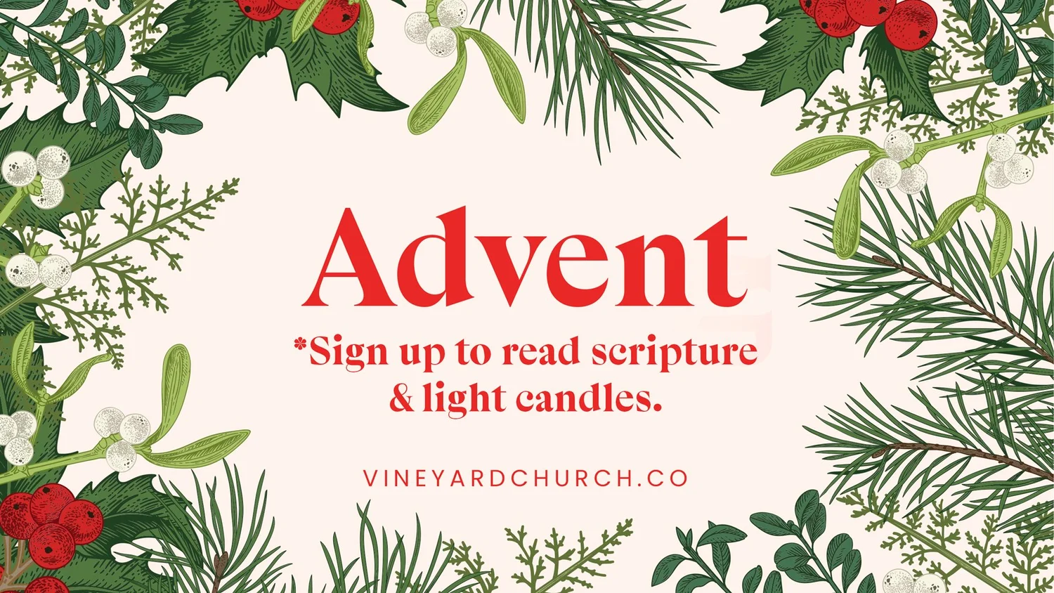 Advent Readers and Candle Lighters — VINEYARD CHURCH