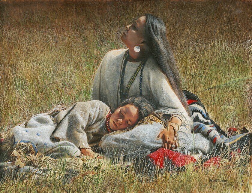 Native American Lovers Paintings