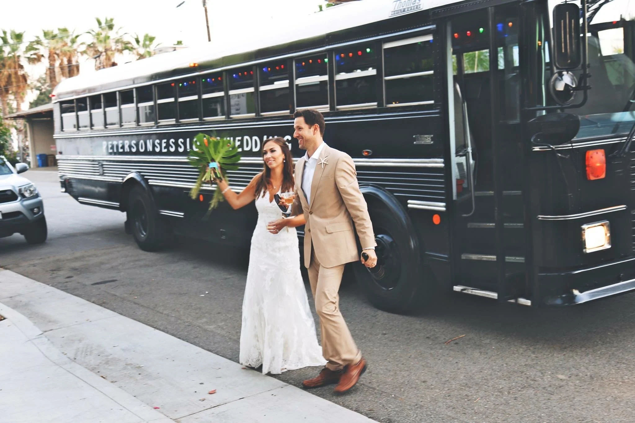 Wedding Transportation — Jump On The School Bus