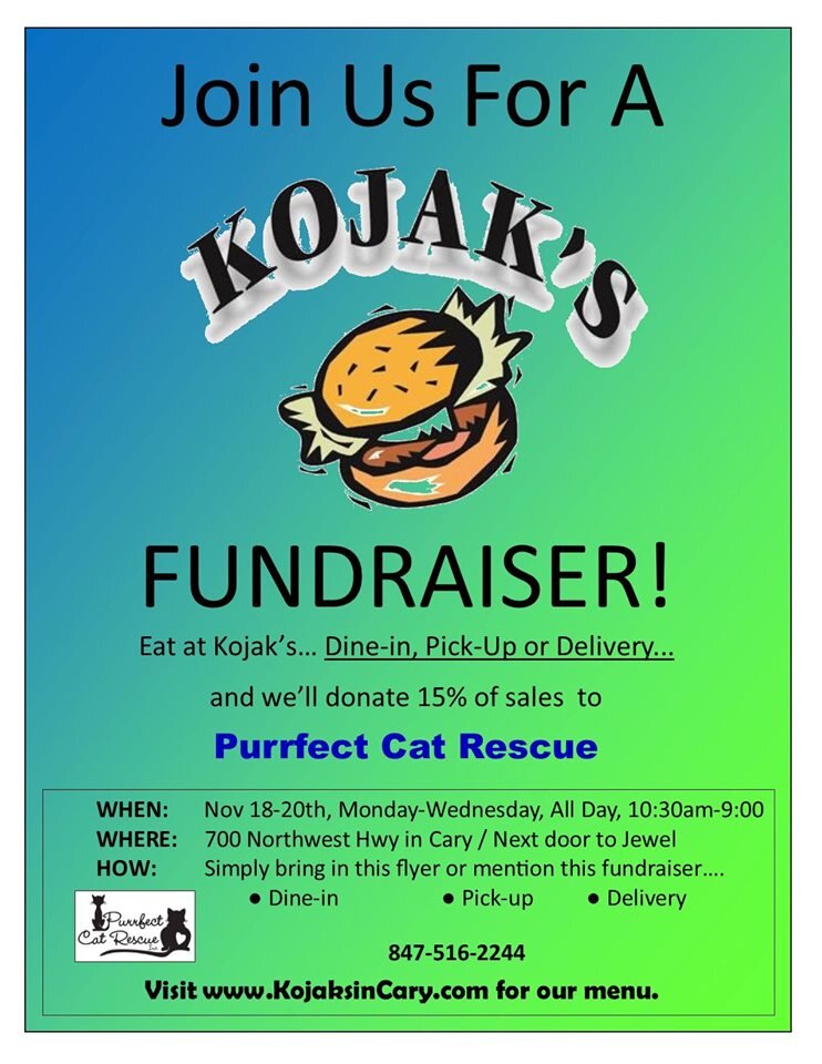 Chow & Meow at Kojak's — Purrfect Cat Rescue