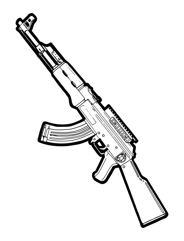 Ak47 Coloring Pages