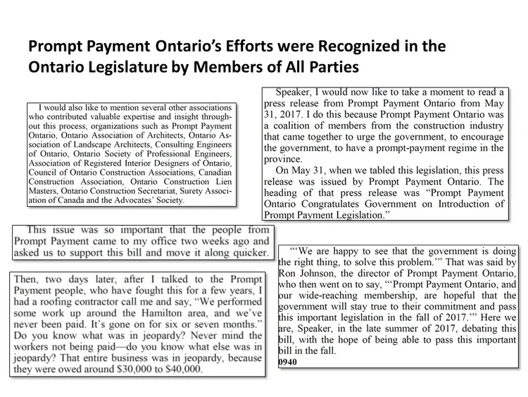 Prompt Payment Ontario — Impact Public Affairs